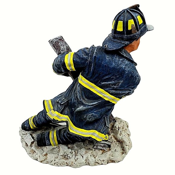 unmarked | Accents | Firefighter Figurine With Building Beam Fireman ...